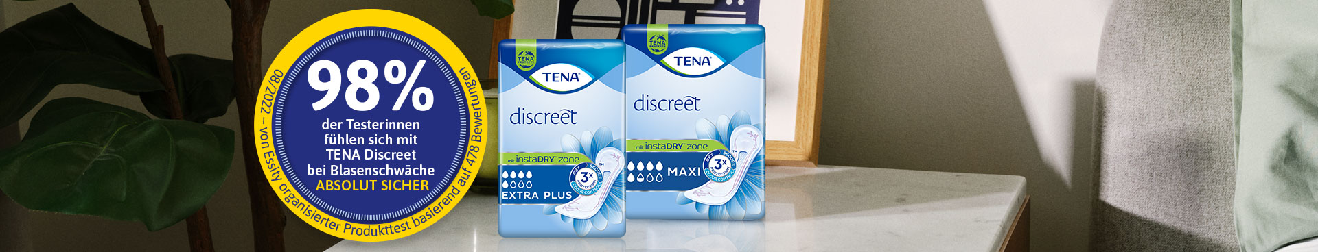 TENA – Produkte für Frauen mit Blasenschwäche | TENA