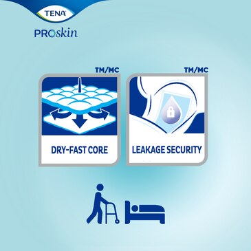 TENA ProSkin Night Super | Breathable Large Absorbent Pads