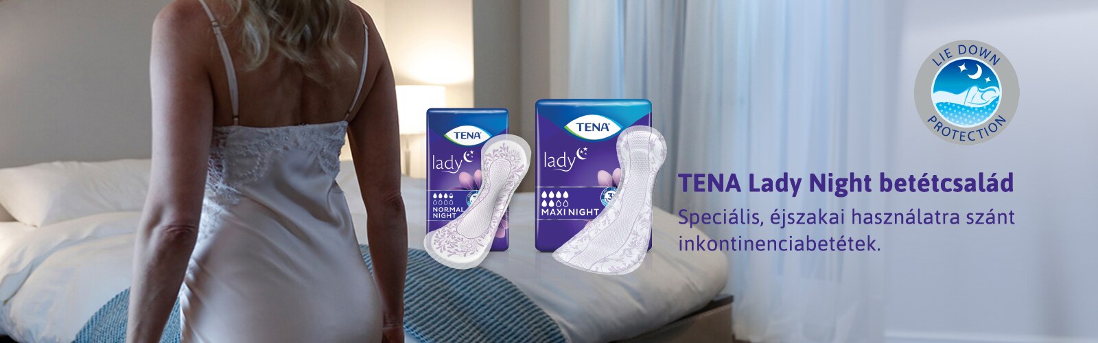 TENA Lady Normal és Maxi Night éjszakai inkontinenciabetétek