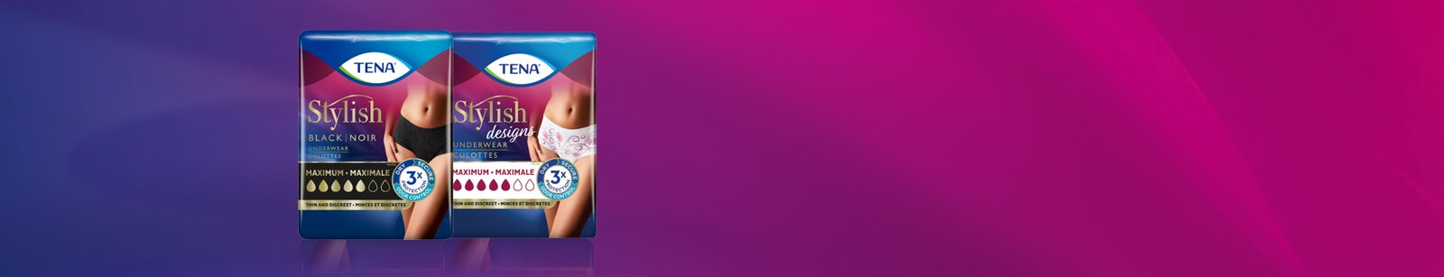 TENA for women - discreet feminine incontinence liners, pads and underwear