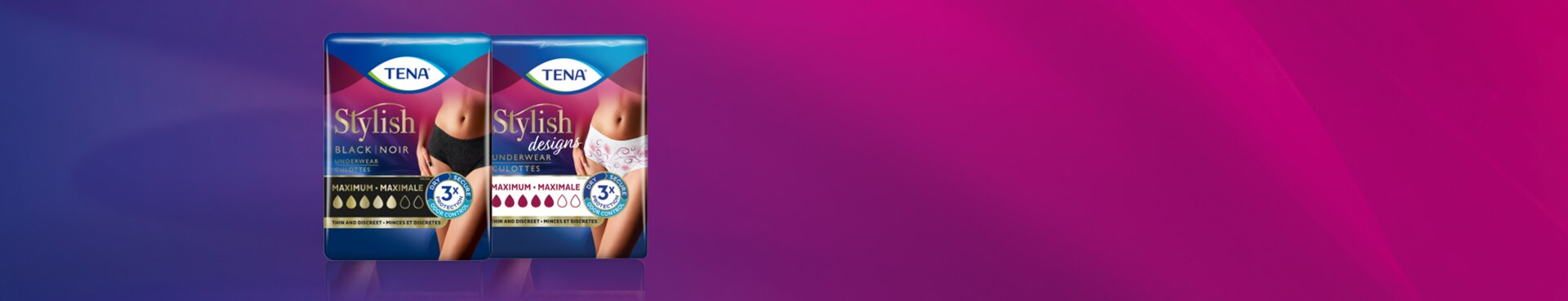 TENA for women - discreet feminine incontinence liners, pads and underwear