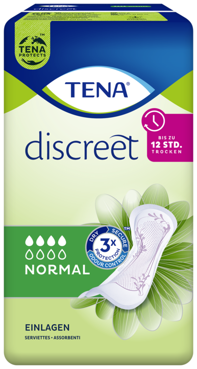 TENA Discreet Normal | Diskrete und sichere Inkontinenz Einlagen für Frauen