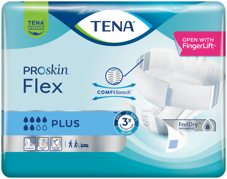 TENA Flex Plus | Ergonomisk inkontinensprodukt med bælte