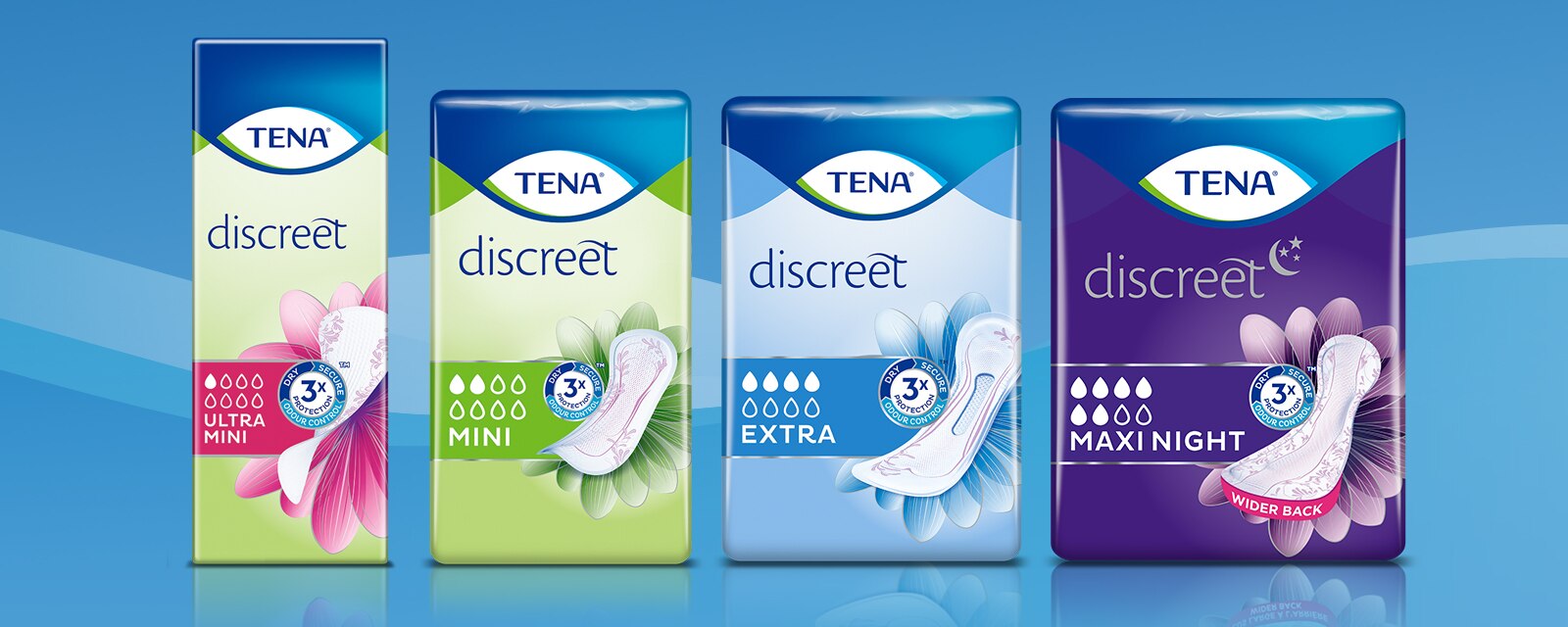 TENA Designs Mini Incontinence Pads