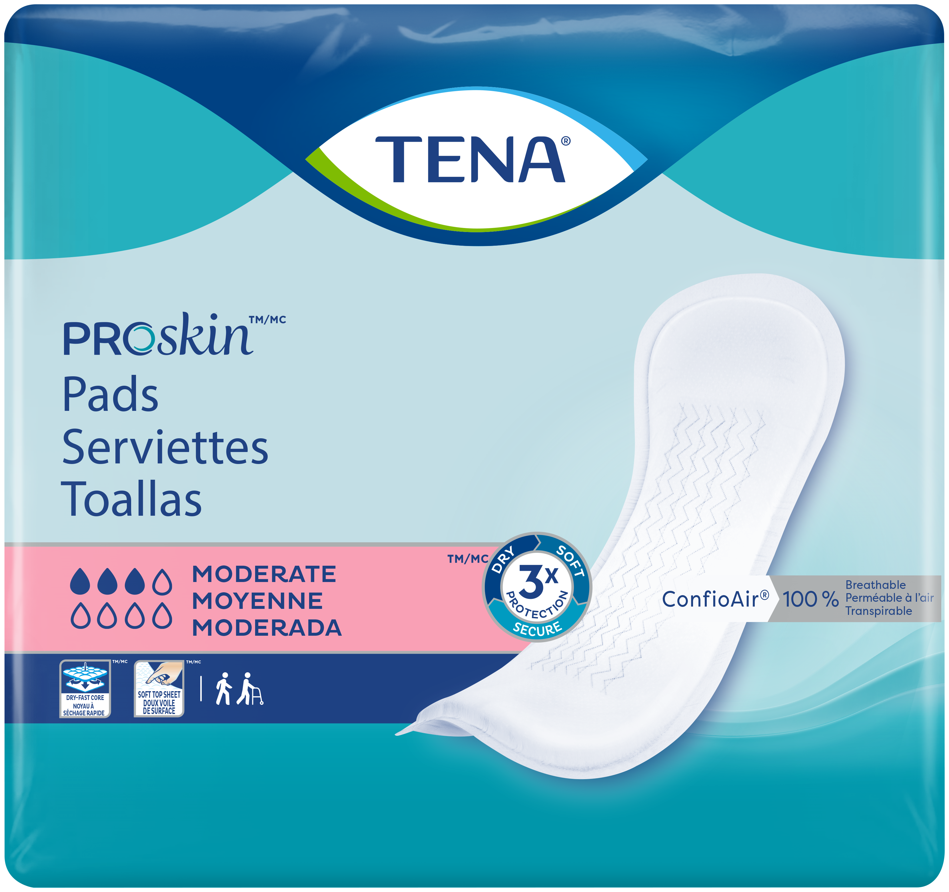 TENA ProSkin Moderate | Incontinence pads for small urine leaks